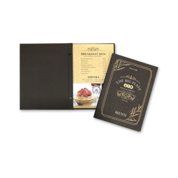 Custom Print Hardcover Menu by Express Print. 1000gsm Chipboard Cover